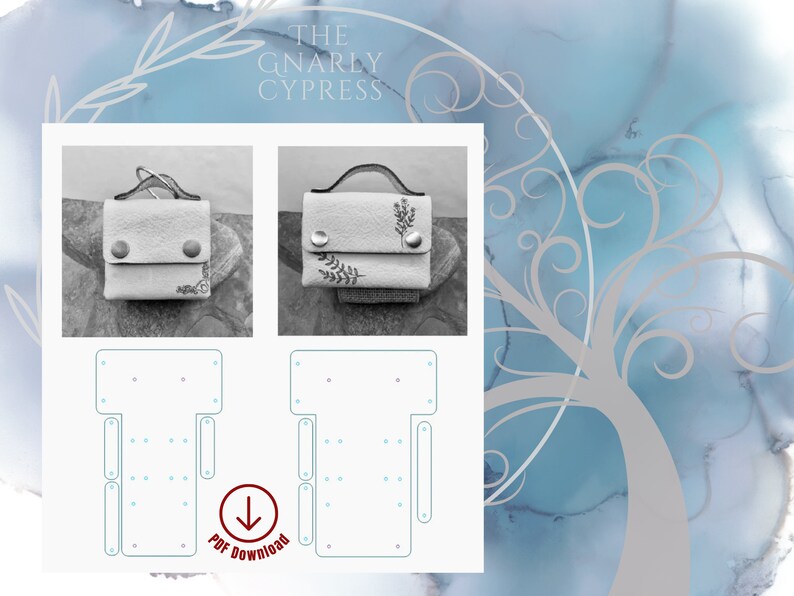 No Sew Mini Bag DIGITAL Files 2 Sizes SVG and DXF for - Etsy