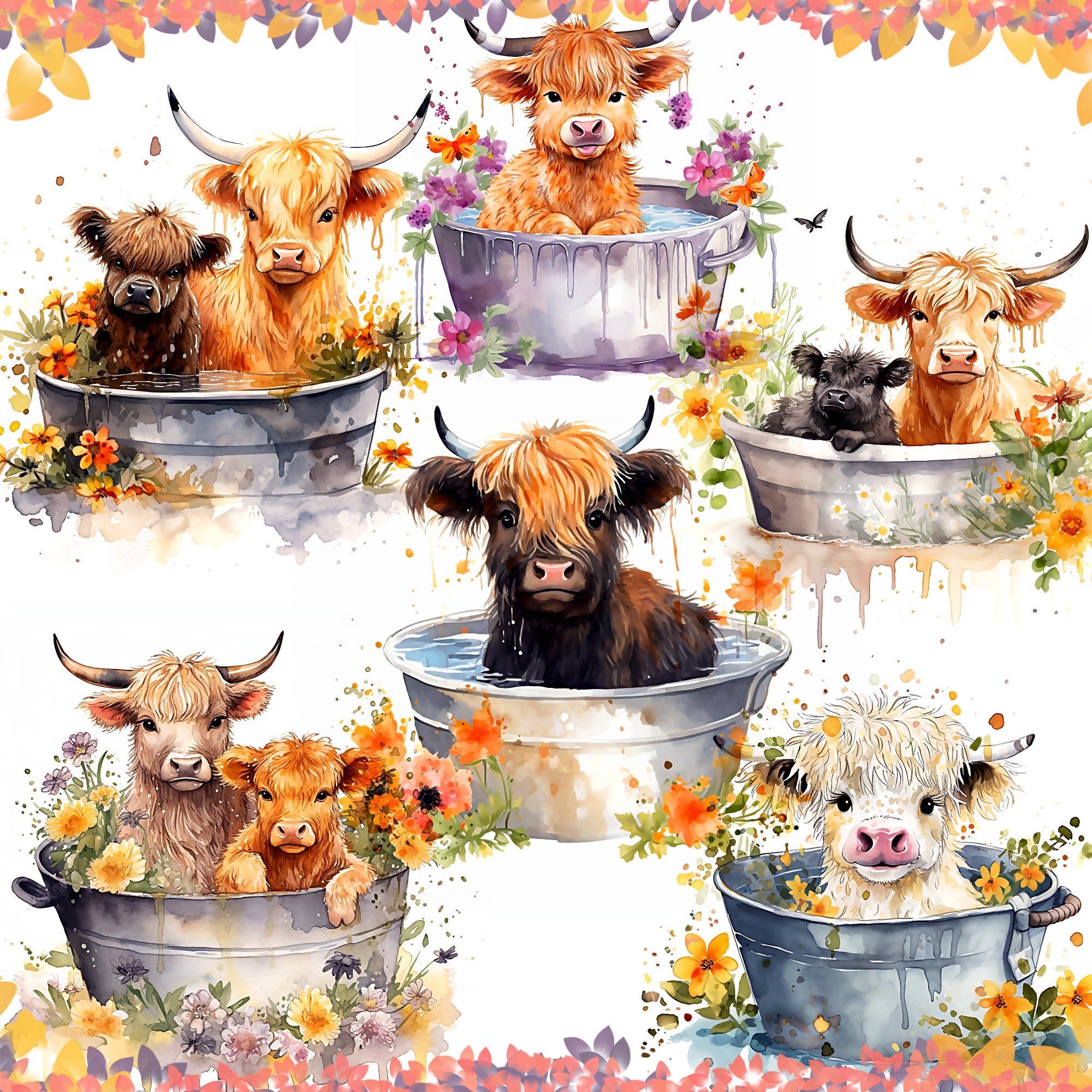 Highland Cow Png, Highland Cow Designs, Highland Cow Nursery, Highland ...