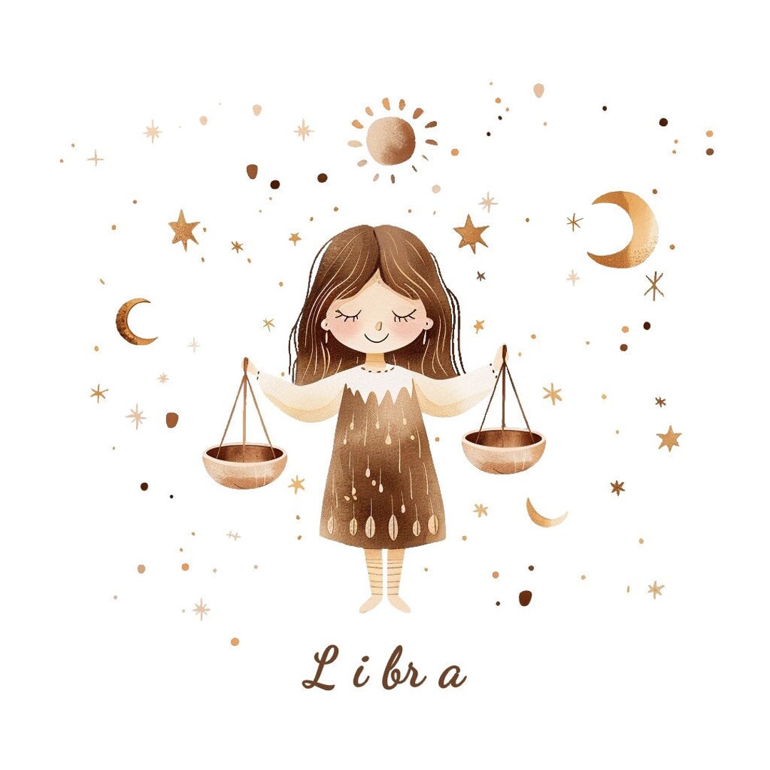 Libra Zodiac Sign Clipart, September October Birthday Astrology PNG ...