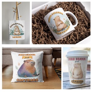 10 Watercolor Capybaras Clipart, Zero Drama Just Capybara Clipart ...