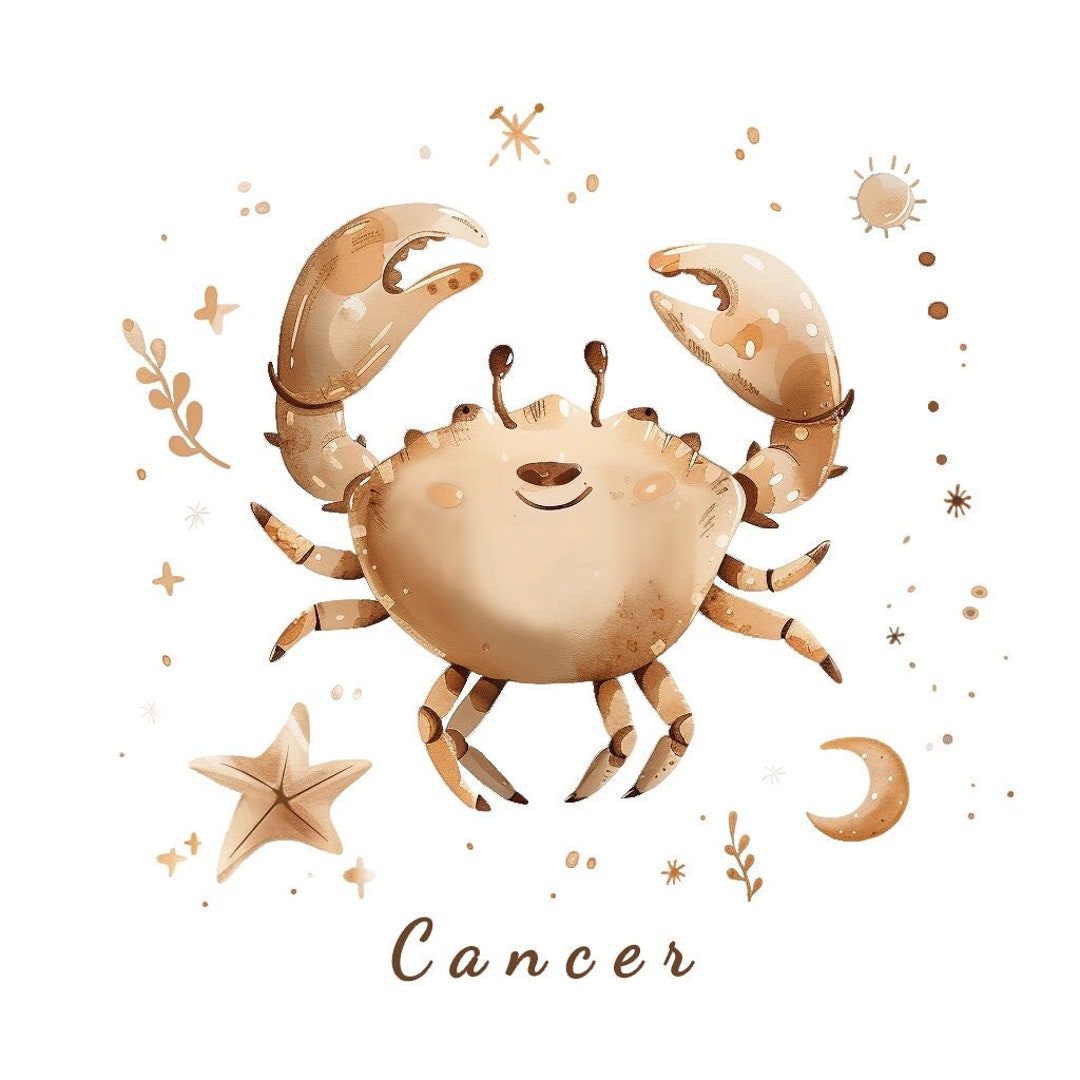 Cancer Zodiac PNG Sign Clipart, June July Birthday Astrology PNG ...