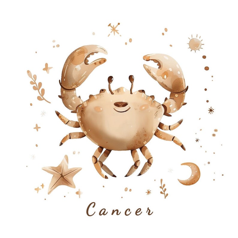 Cancer Zodiac PNG Sign Clipart, June July Birthday Astrology PNG ...