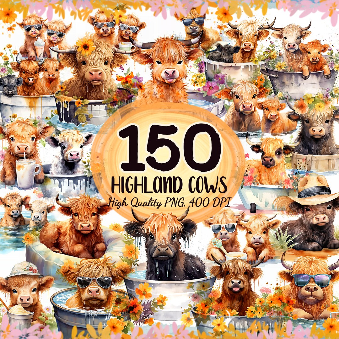 Highland Cow Png, Highland Cow Designs, Highland Cow Nursery, Highland ...