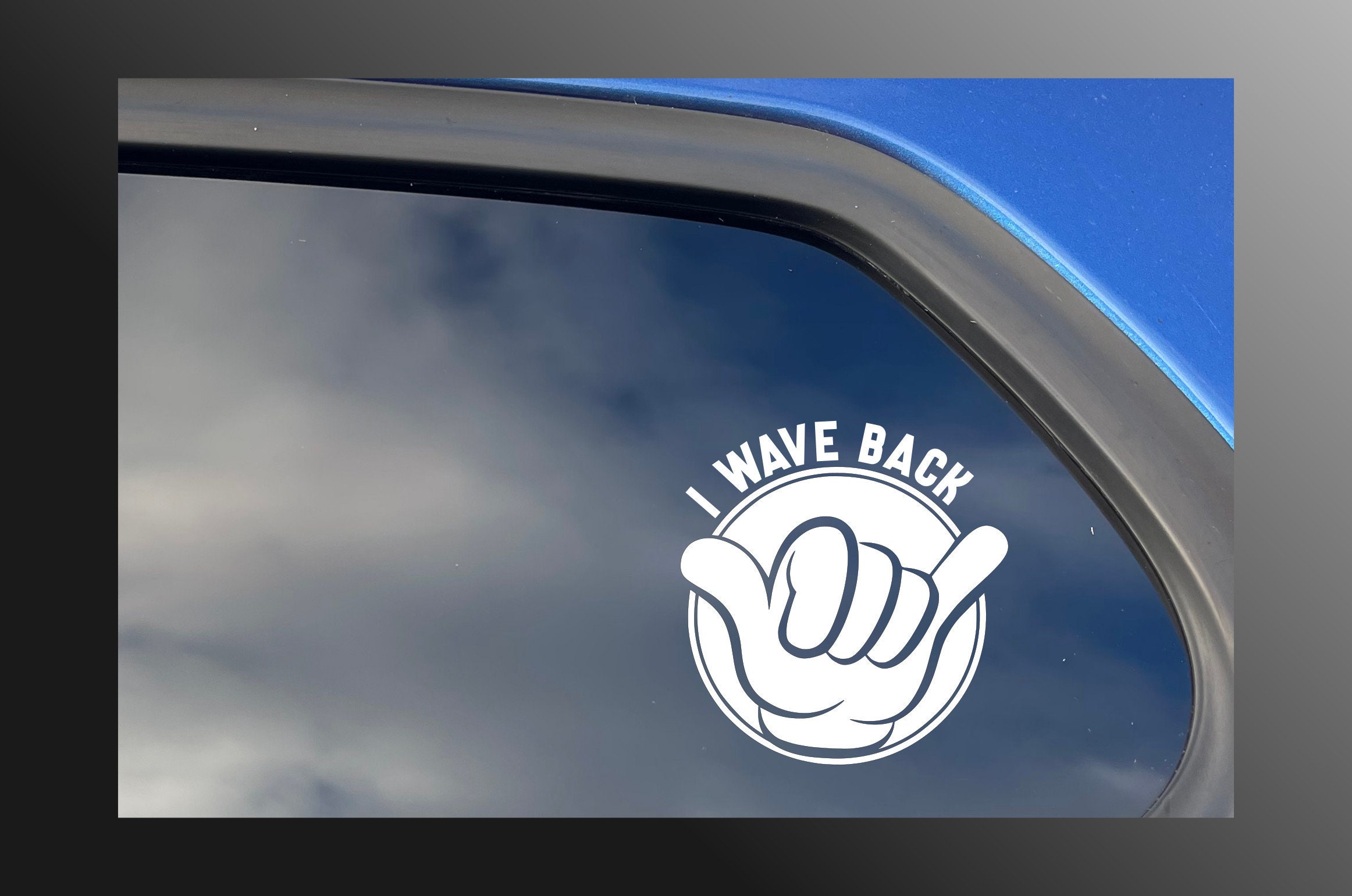 VW Hand Wave / Wave Back Windscreen Sticker T4 T5 T6 Beetle Golf Polo ...