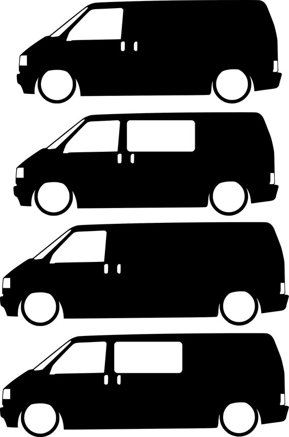 VW T4 Transporter Choice of 4 Silhouette Vinyl Decal Sticker | Etsy