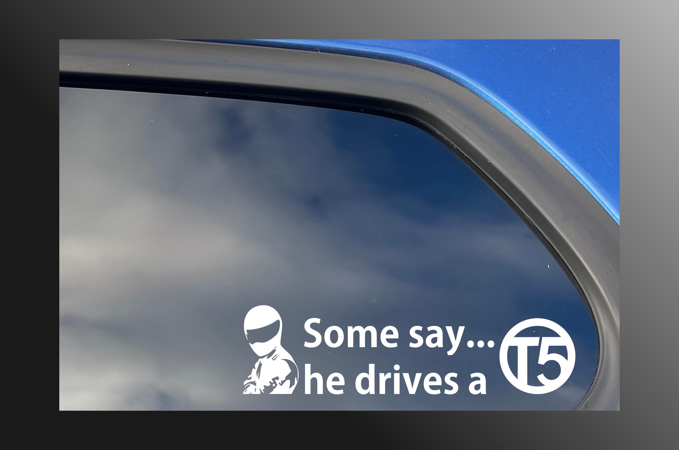 The Stig. Some say he drives a T5. Top Gear VW Vinyl Decal Sticker VDUB ...