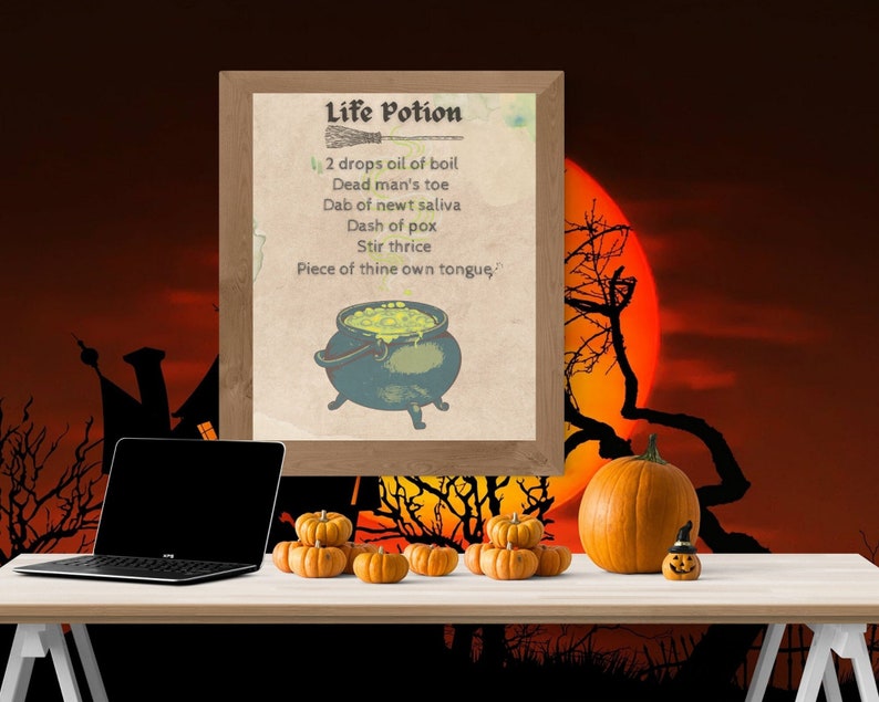 Hocus Pocus 5x7 Life Potion Digital Download Etsy