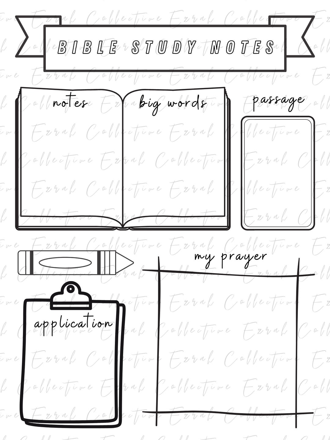 Printable Kid's Bible Study Notes *digital Download!* - Etsy