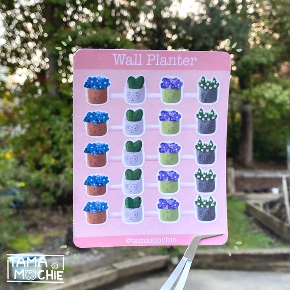 Wall Planter Sticker Sheet Plant Stickers Wall of Plants - Etsy Australia