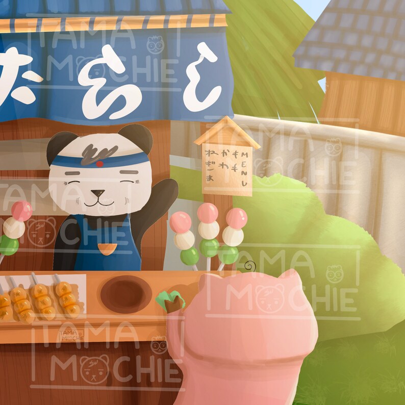 Dango Stand Print With Geepah Aesthetic Japanese Print Japanese Snacks ...