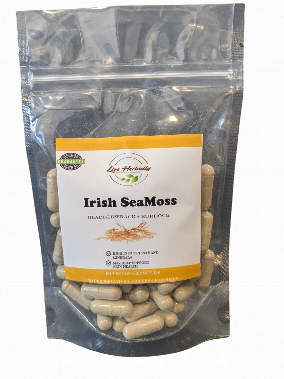 Irish Sea Moss + Bladderwrack + Burdock Root Capsules - Etsy