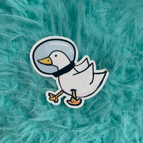 Duck in a Top Hat Waterproof Glossy Vinyl Kiss Cut Sticker - Etsy