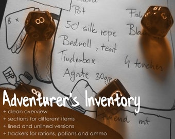 Inventory Sheet Dnd - Etsy