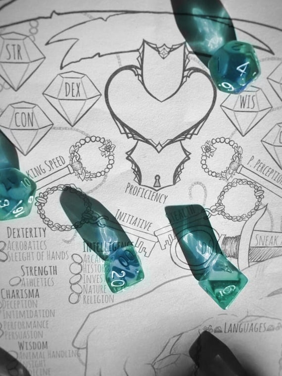 Custom Rogue Character Sheet Tabletop base | Etsy