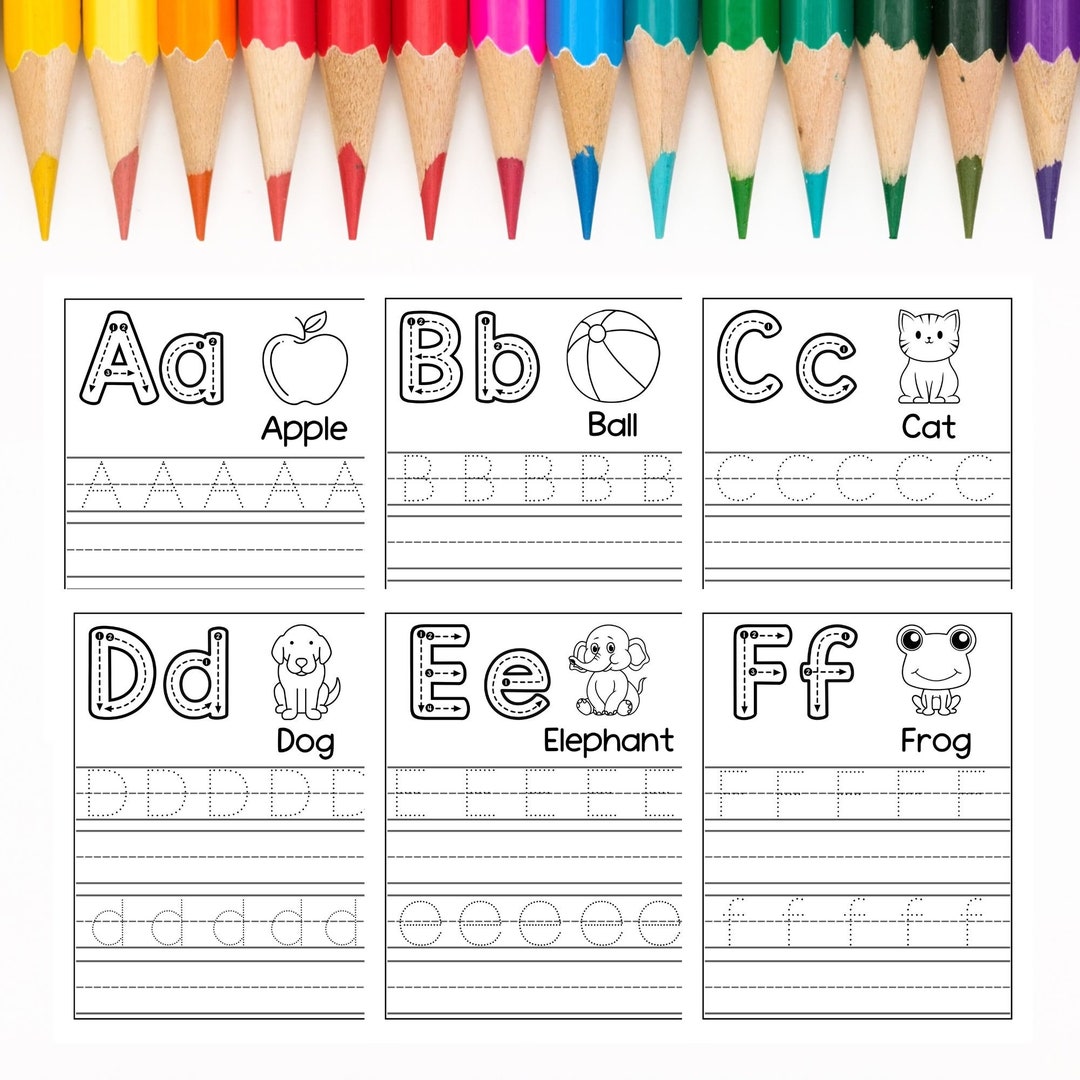 Alphabet Tracing,abc,printable,phonics,literacy Worksheets,preschool ...