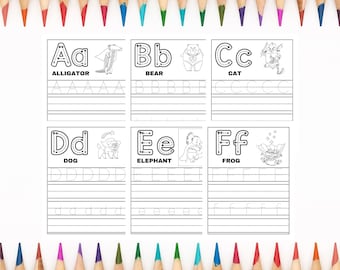Alphabet Tracing,abc,printable,phonics,literacy Worksheets,preschool ...