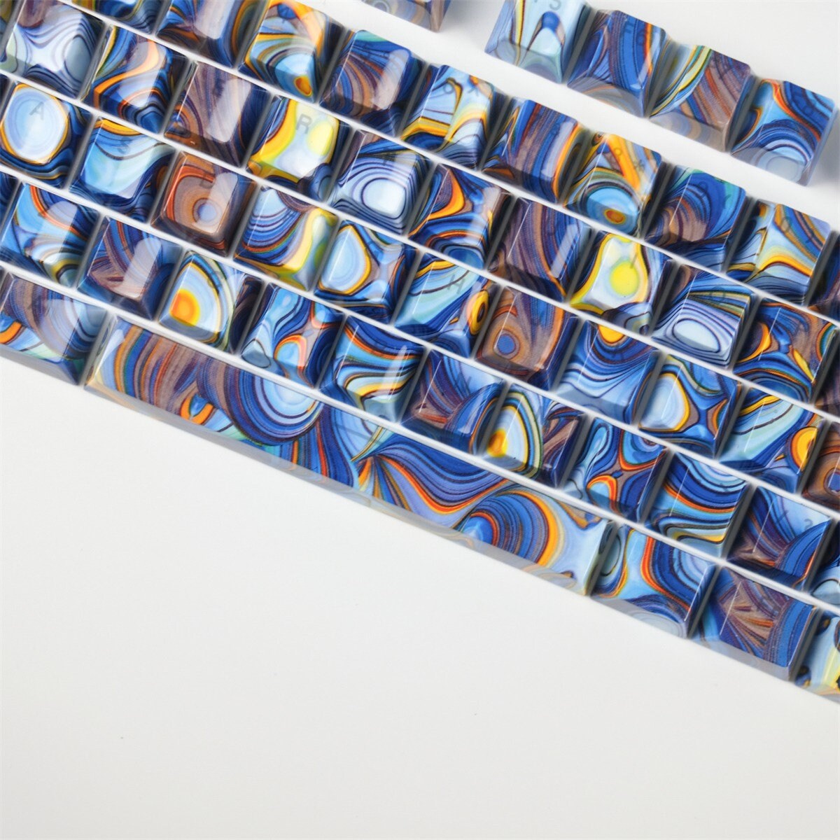 Agate Enamel ABS Keycap Set Starry Sky Artisan Keycaps for - Etsy