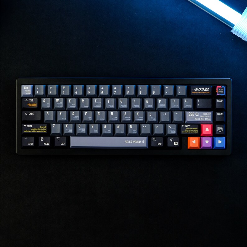 129pcs Programmer Coders PBT Keycap Set for MX Switches Mechanical ...