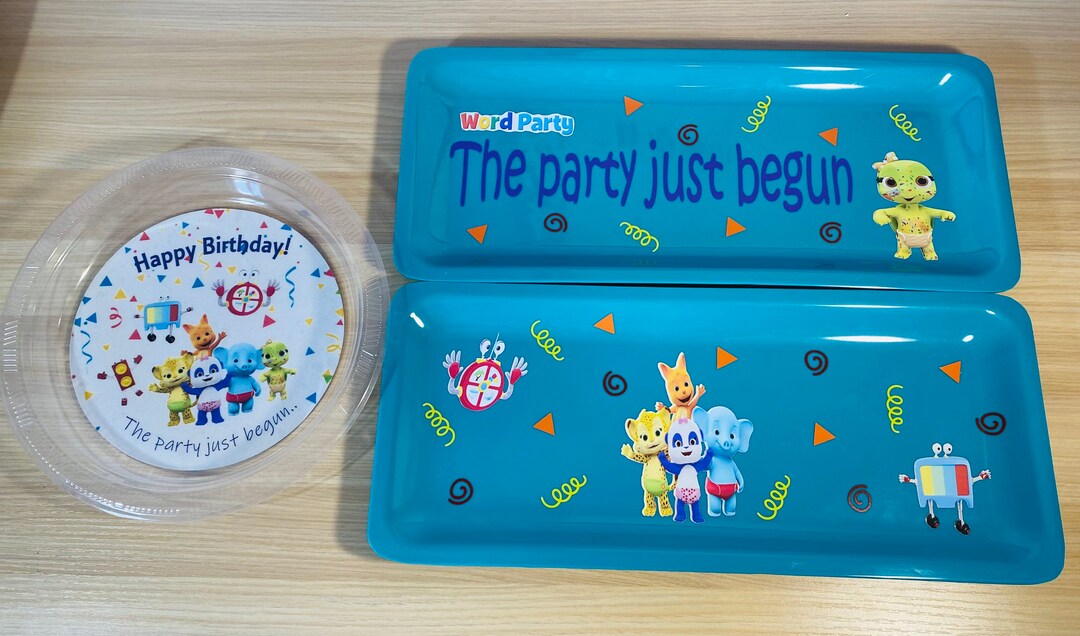 Word Party Plate Set - Etsy