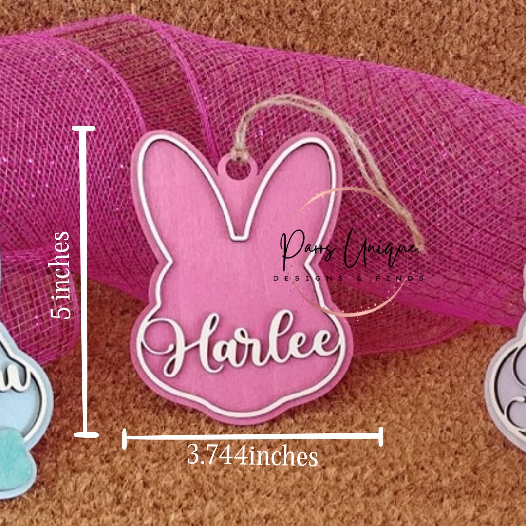 Personalized Easter Bunny Name Tags - Etsy