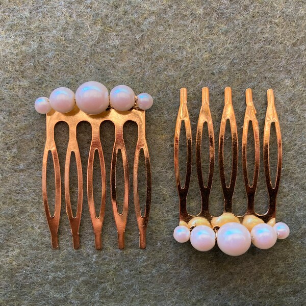 Small Bridal Gold Hair Combs - Etsy