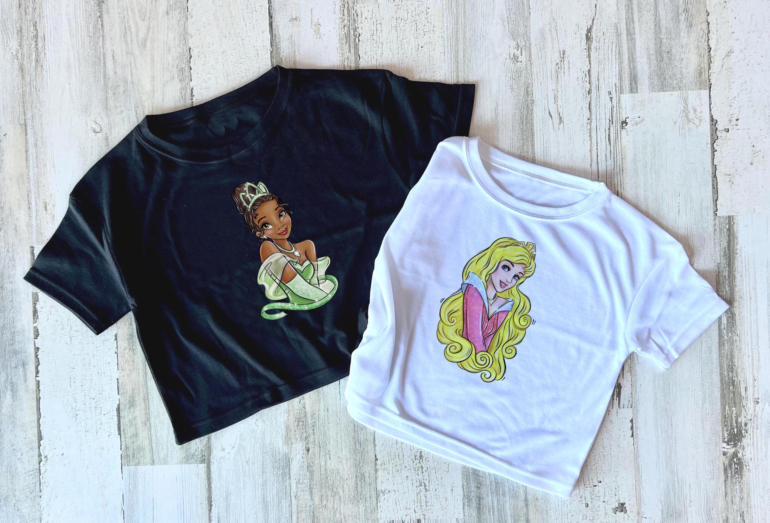 Princess Crop Top, Girls Disney Princess Crop Tank, Kids Princesses ...