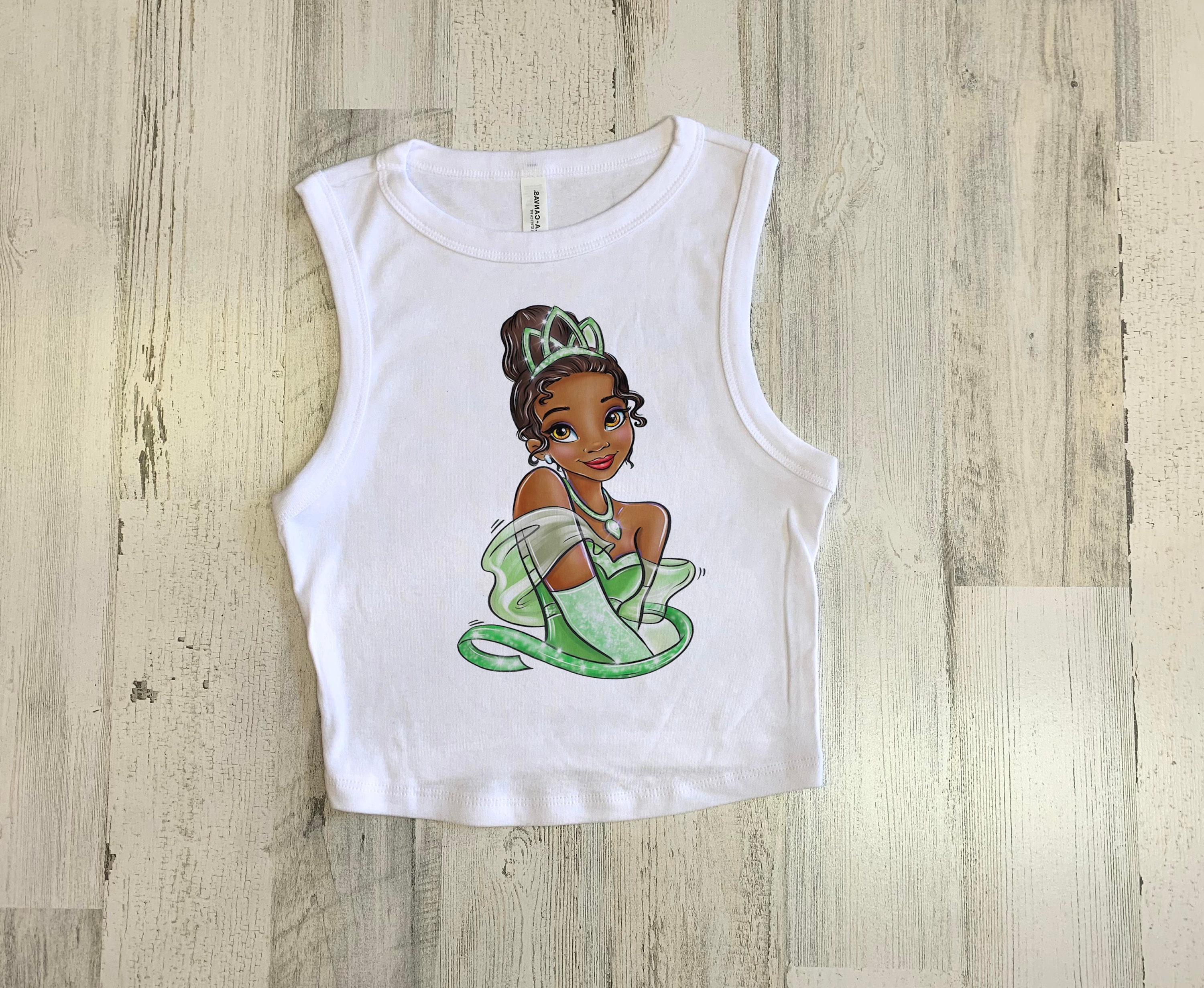 Princess Crop Top, Girls Disney Princess Crop Tank, Kids Princesses ...