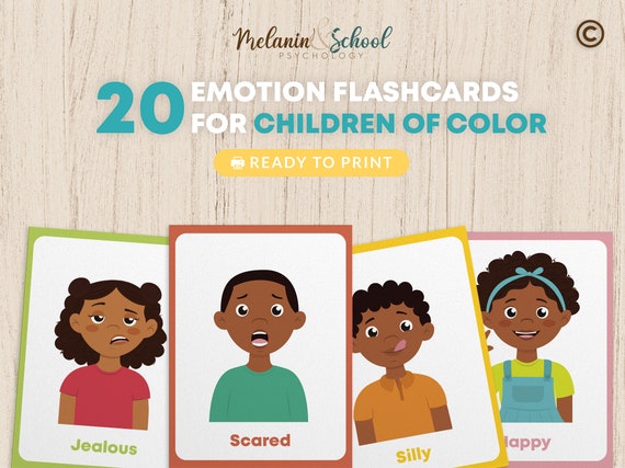 Emotion Flashcards for Children of Color/ Social Emotional/ | Etsy