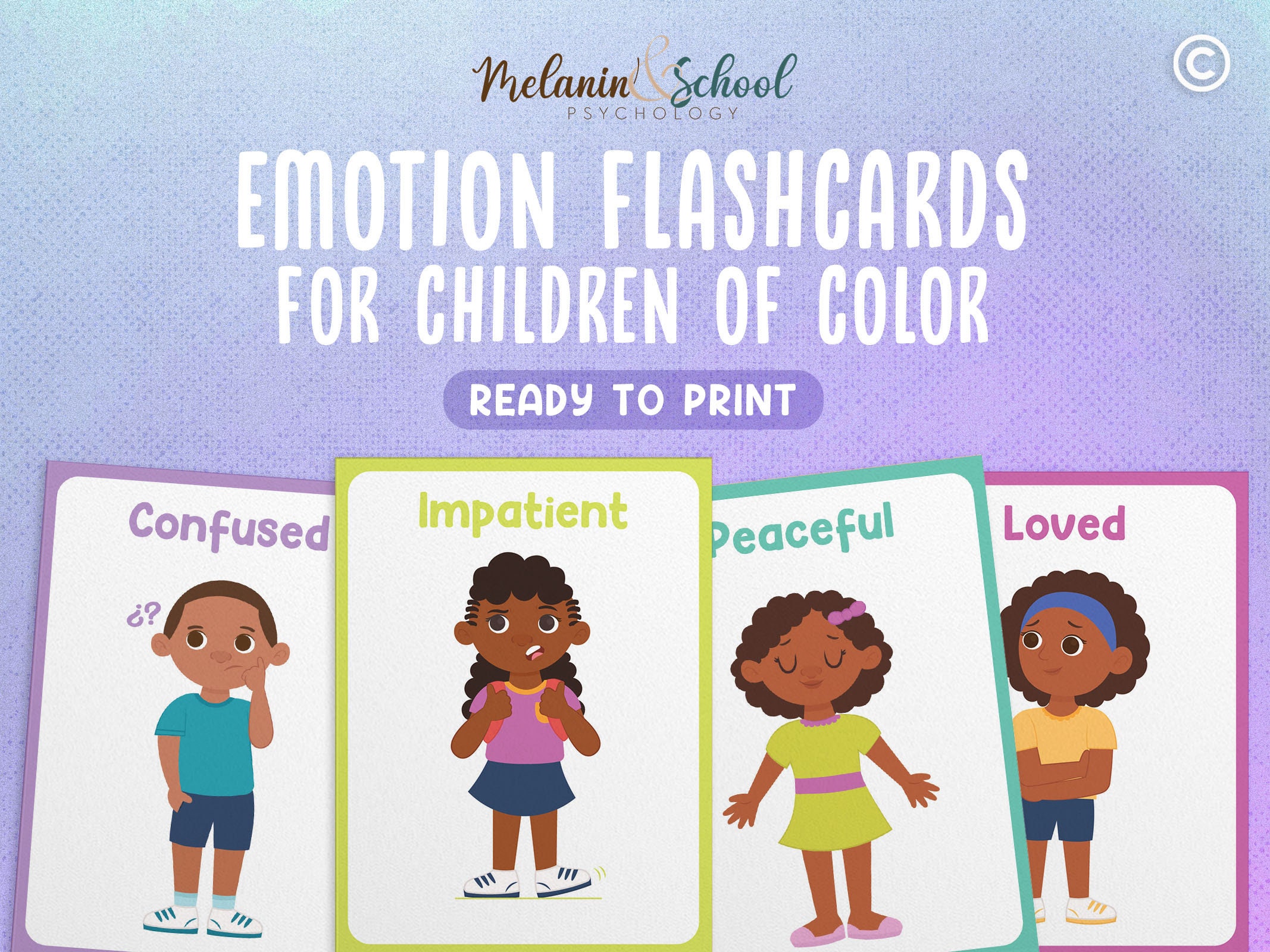 Emotion Flashcards for Children of Color/full Body/feeling Flashcards ...