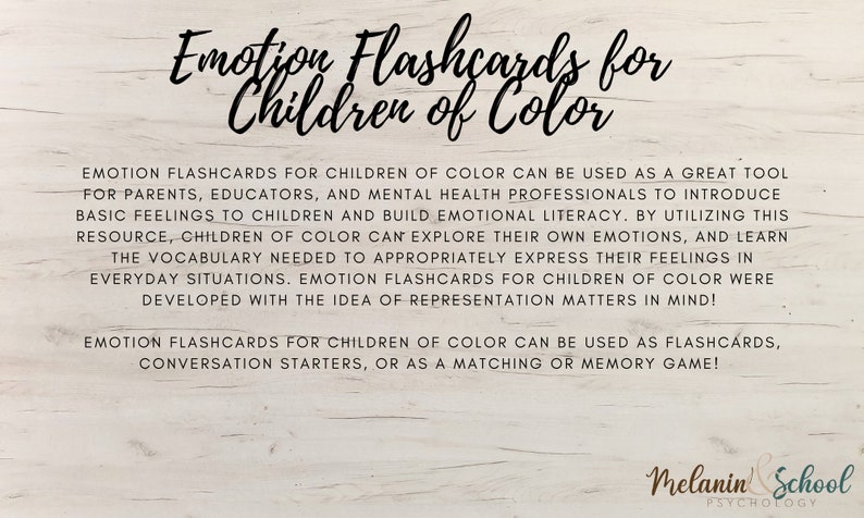 Emotion Flashcards for Children of Color/ Social Emotional/ | Etsy