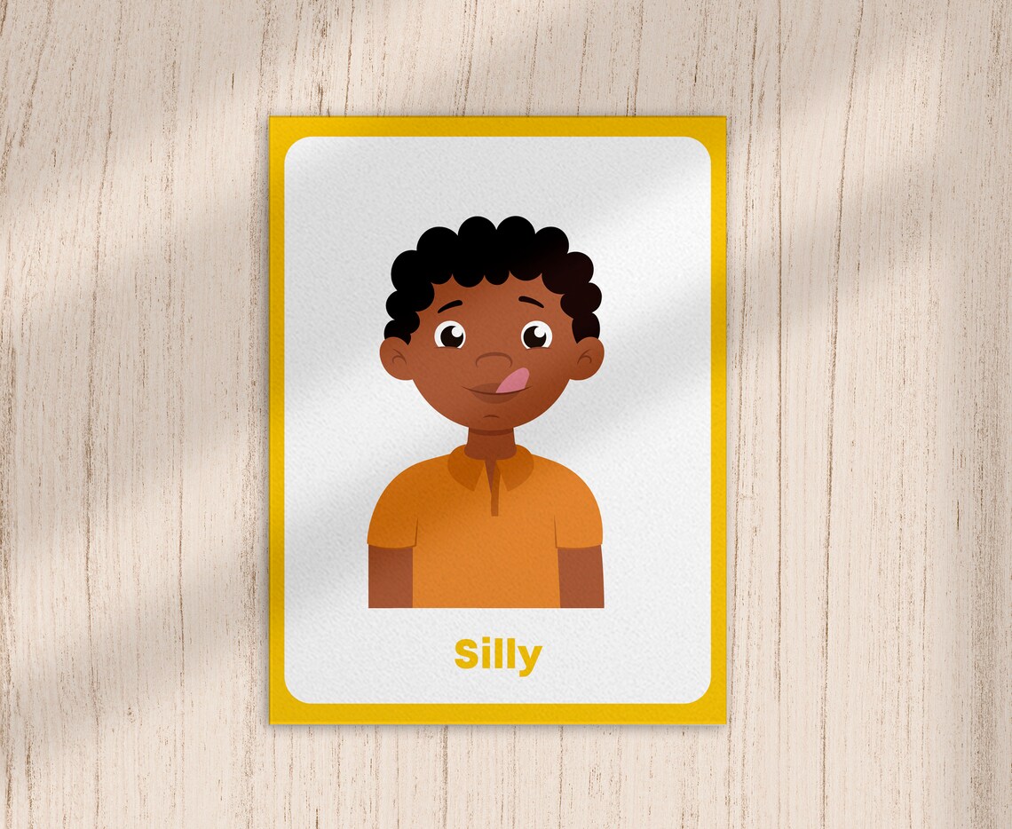 Emotion Flashcards for Children of Color/ Social Emotional/ - Etsy