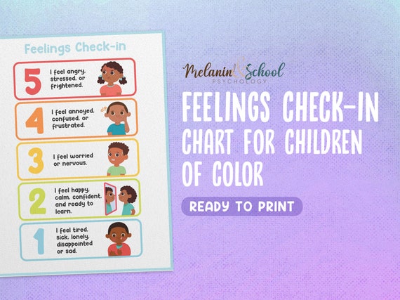 Feelings Check in Chart for Children of | Etsy