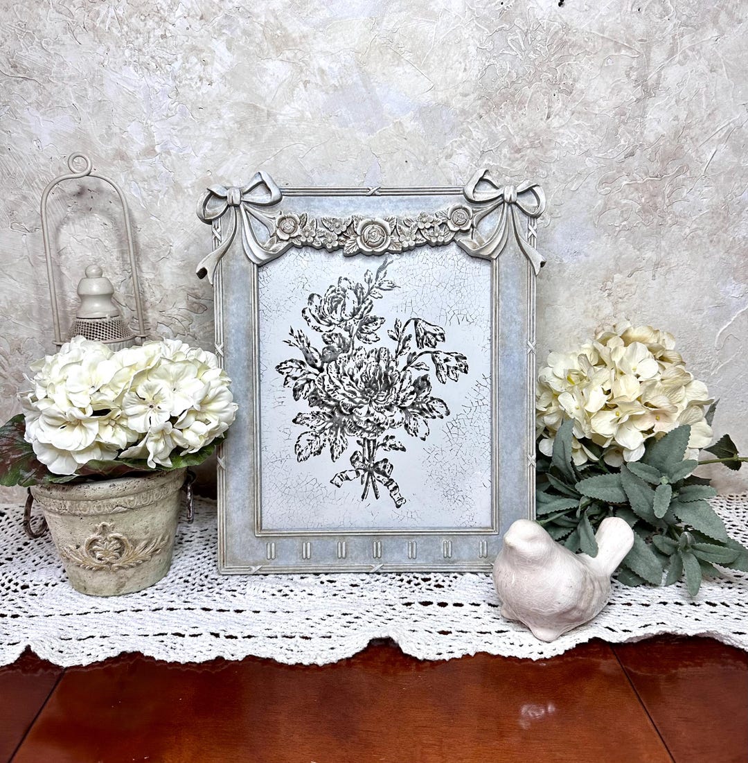 8x10 Picture Frame/vintage Ornate Picture Frame/cottage French Country ...