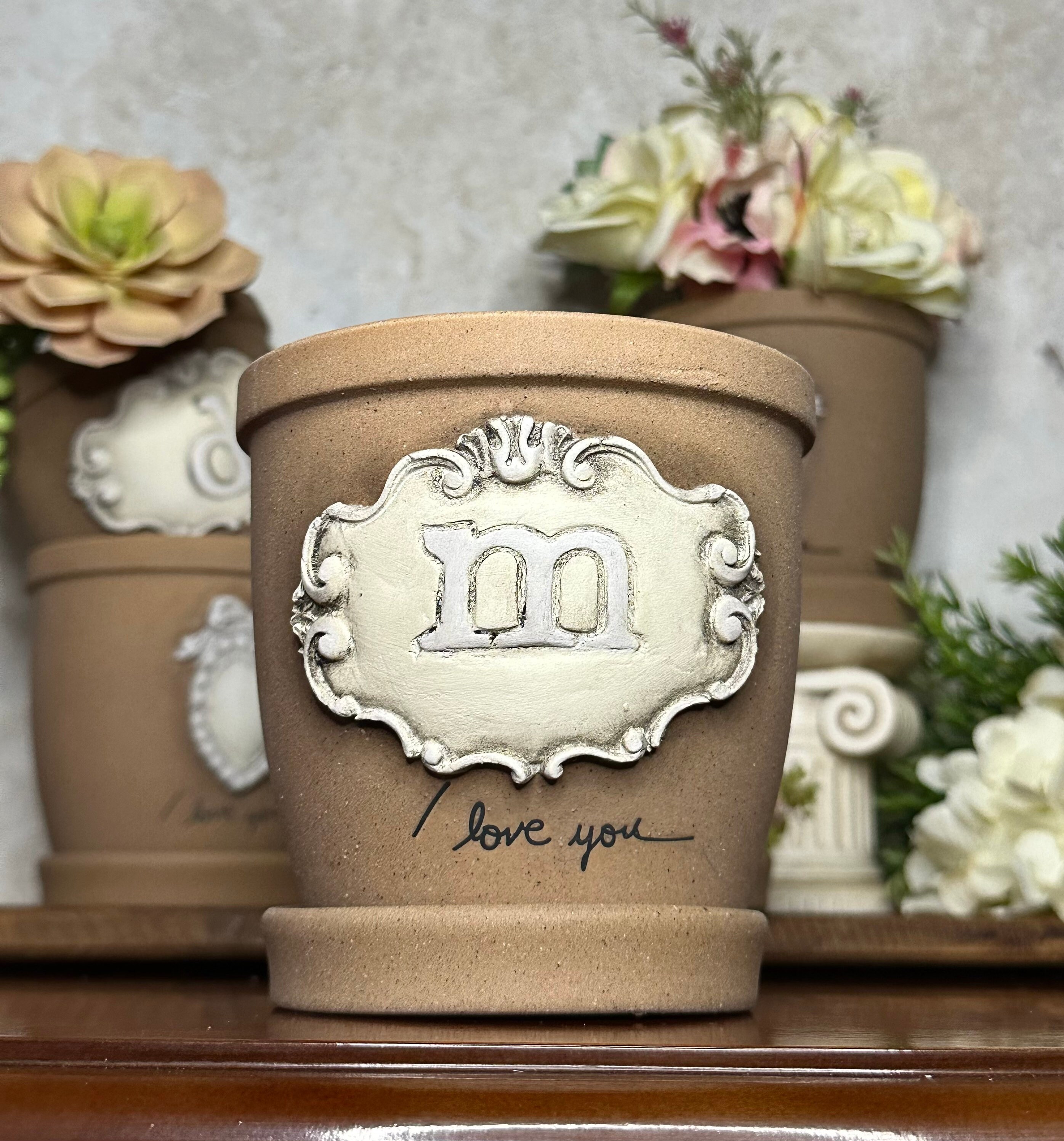 Personalized Planter Pot Custom Flower Pot Stoneware Planter Pot ...