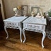 White Nightstands Set of 2 | Vintage Nightstands | Whimsical ...