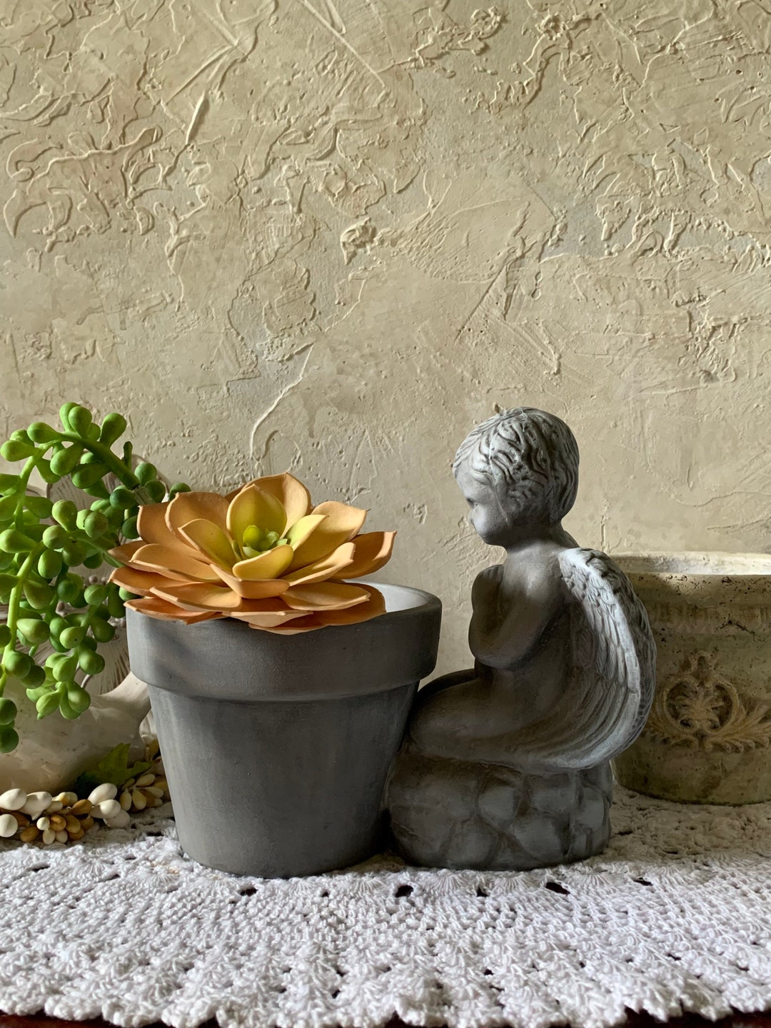 Angel Planter | Cherub Planter | Terracotta Planter | Indoor Flower Pot ...