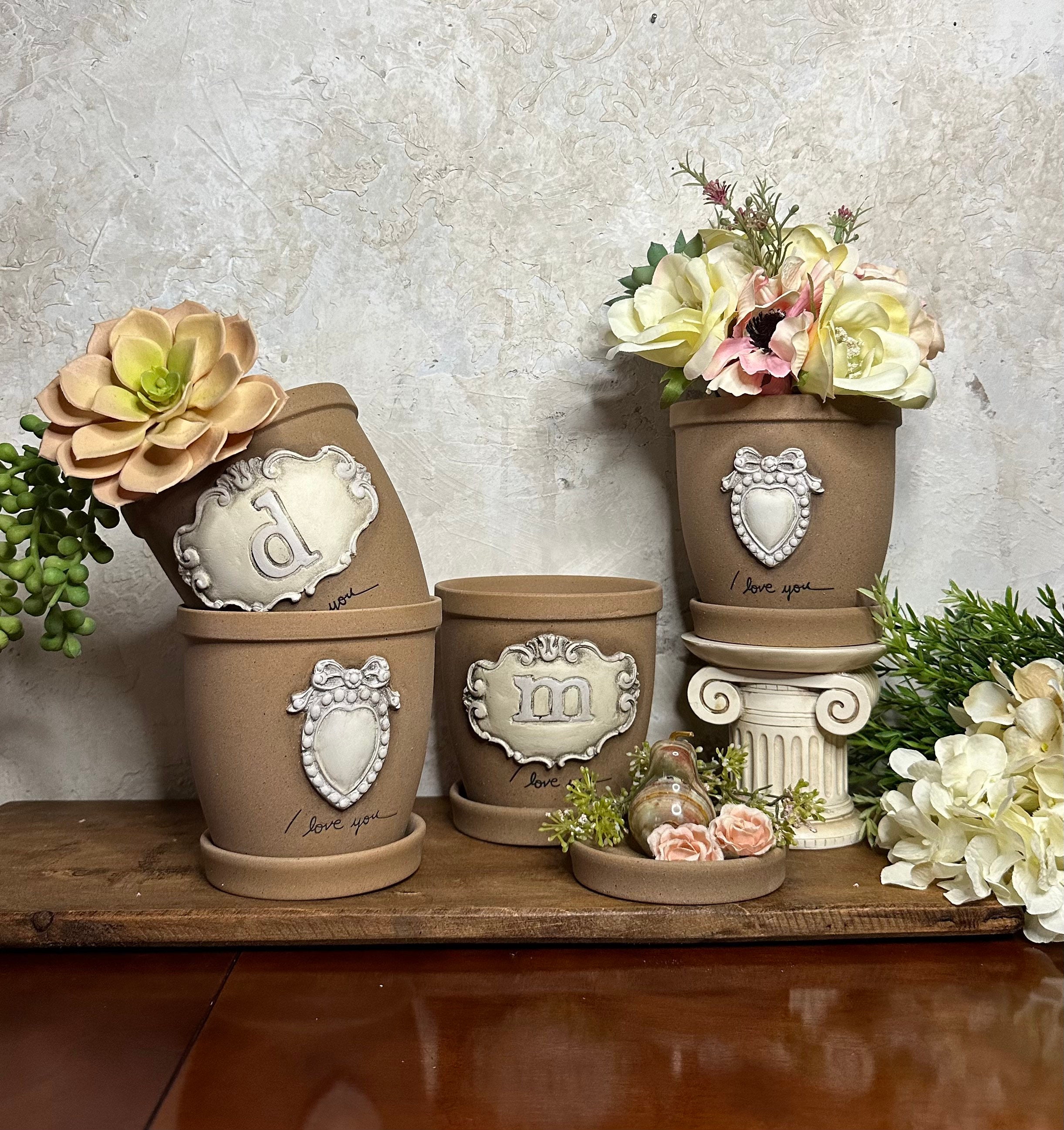 Personalized Planter Pot Custom Flower Pot Stoneware Planter Pot ...