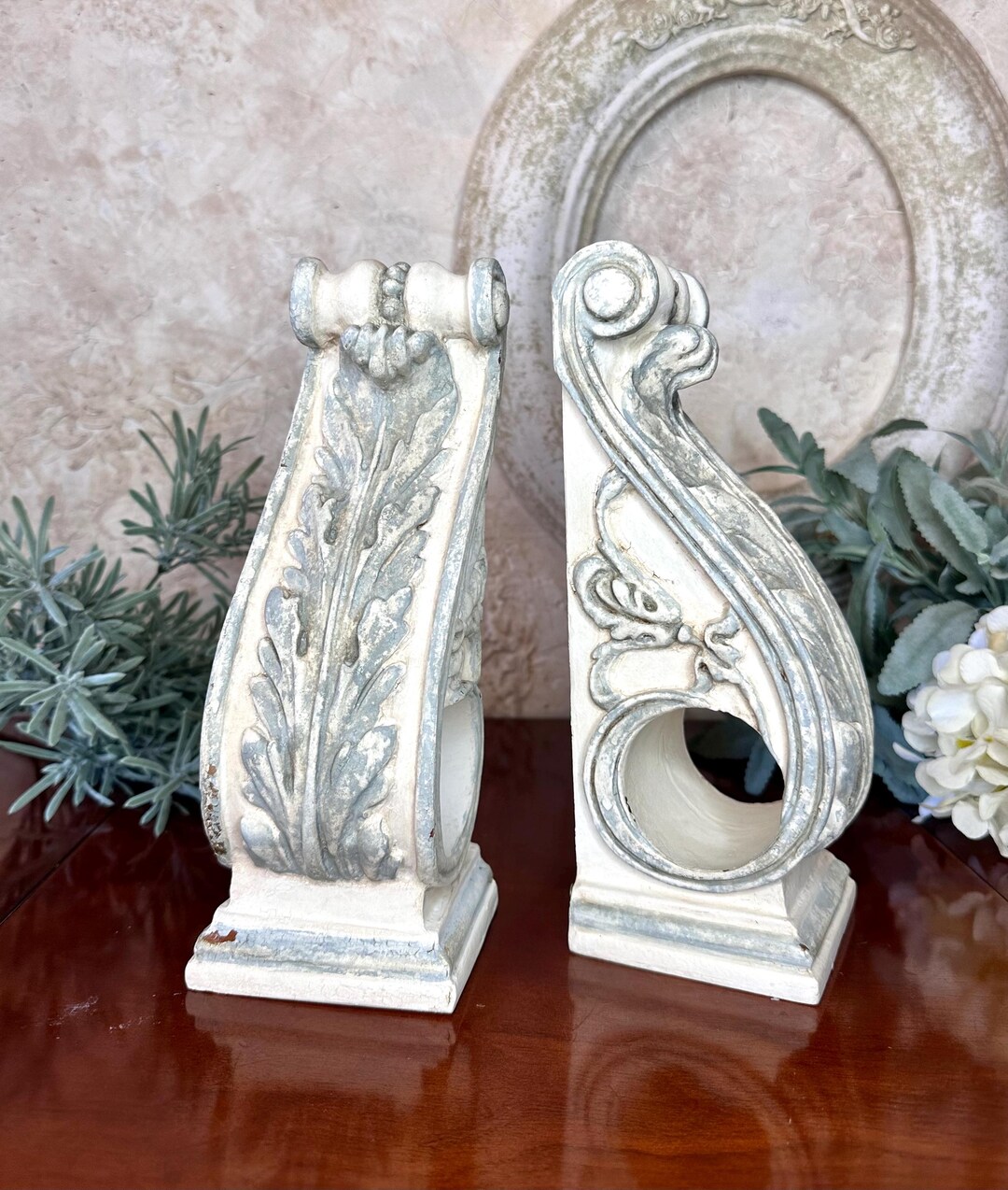 Ornate Drapery Corbel Bracket | Vintage Wall Corbel Shelf | Wall Sconce ...
