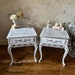 White Nightstands Set of 2 | Vintage Nightstands | Whimsical ...