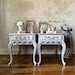 White Nightstands Set of 2 | Vintage Nightstands | Whimsical ...