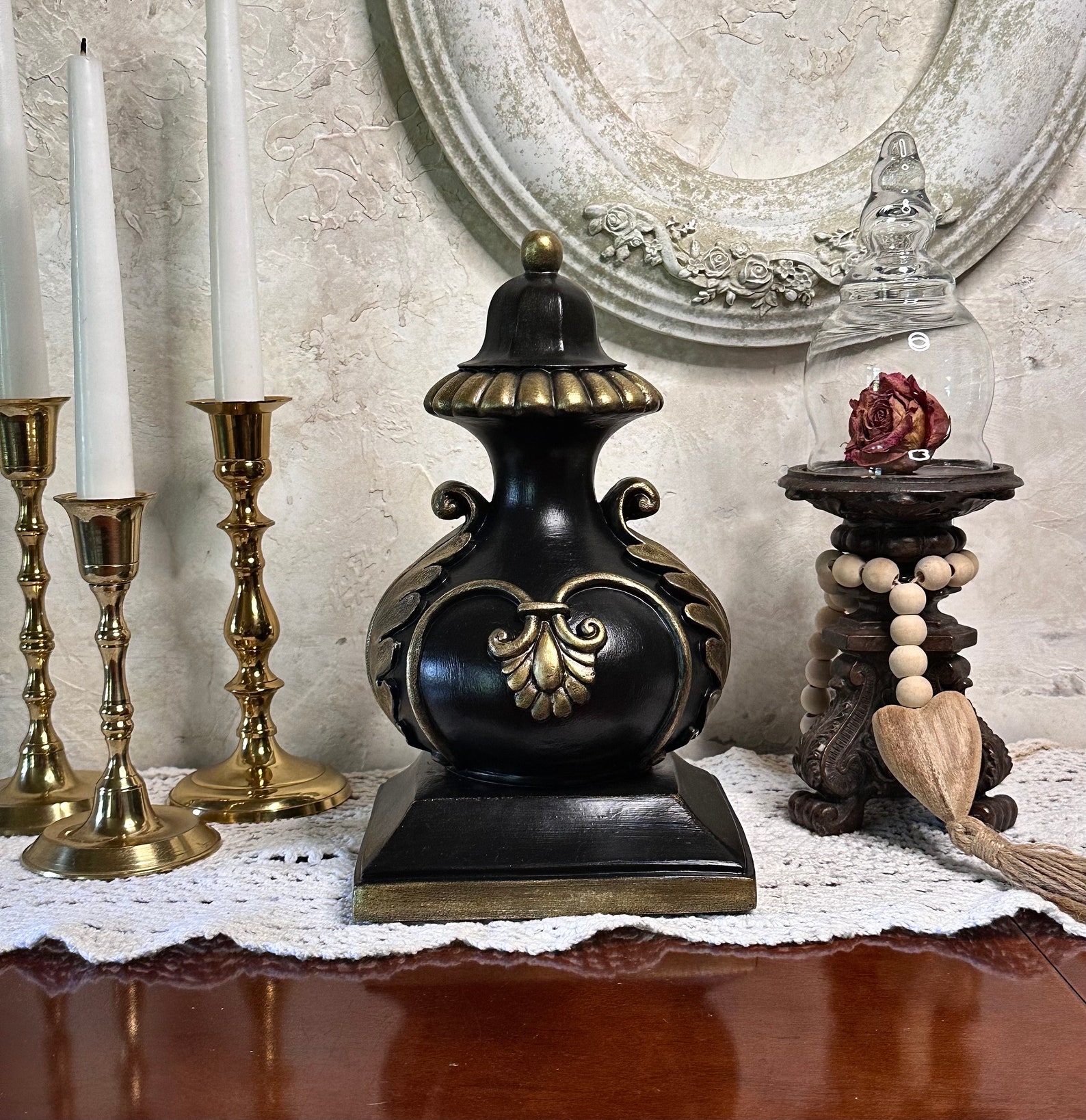 Decorative Newel Post Finial/ornate Finial Decor/mantle Finial Decor ...