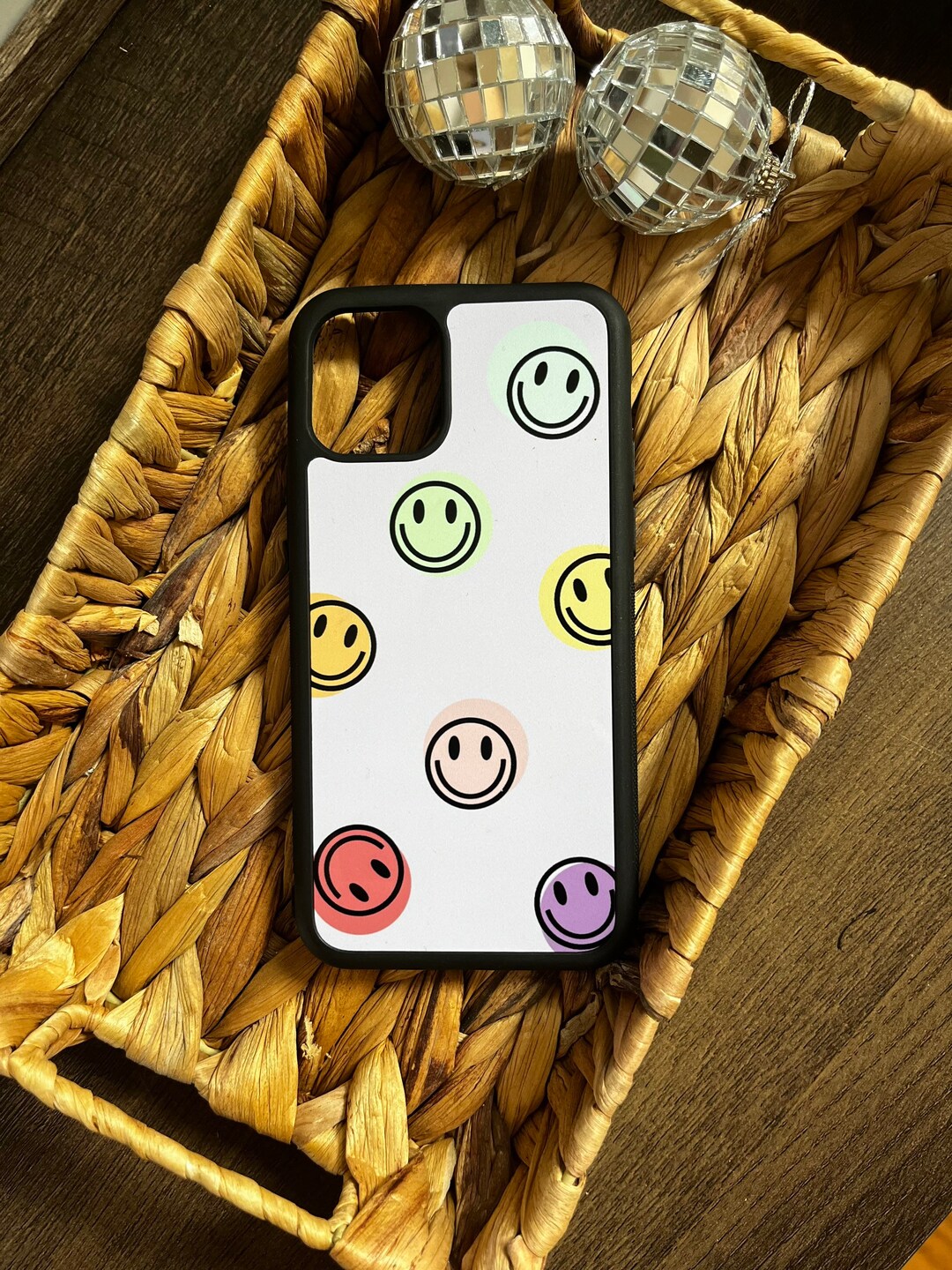 Trendy Aesthetic Y2K Smiley Face Phone Case for iPhone 12 11 Pro Max iPhone 12 Mini iPhone XR ...