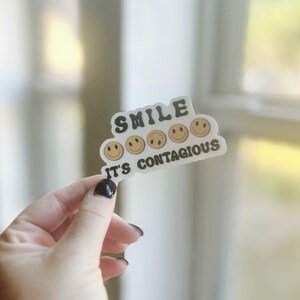 Smiley Face Sticker, Holographic Stickers, Vinyl Stickers, Waterbottle ...