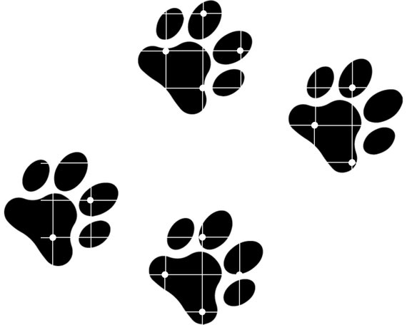 Paws Dog Paws SVG Animal Tracks Cricut Paw SVG Hunting - Etsy