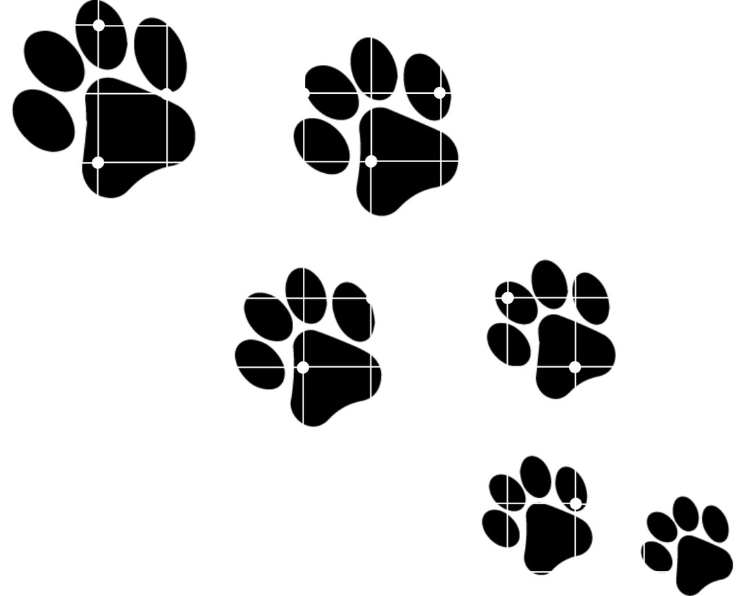 Paws, Dog Paws SVG, Animal Tracks, Cricut Paw SVG, Hunting SVG, Paw ...