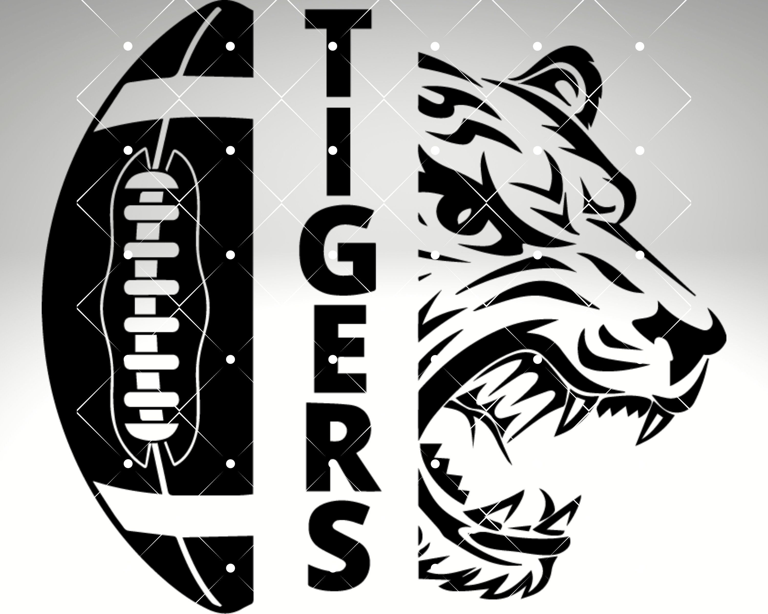 Tiger Svg Tiger Silhouette Tiger Football Svg Tiger Head - Etsy