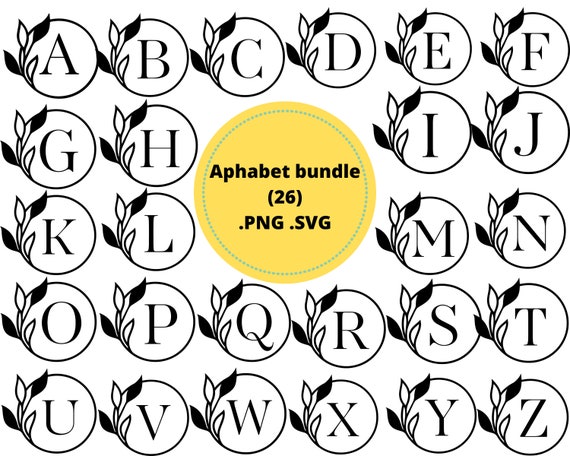 Digital Letters With Transparent Inside PNG SVG Alphabet - Etsy