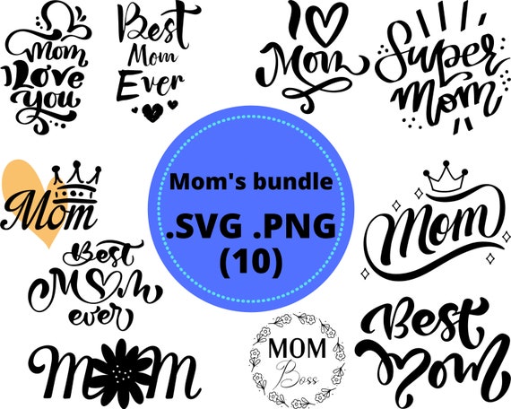 Mom SVG bundle Cut files Cricut Silhouette Mommy life | Etsy