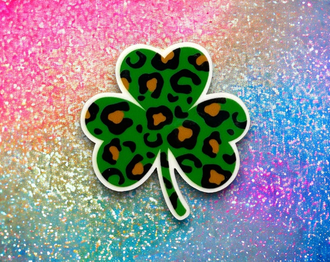 Leopard Shamrock Planar St. Patrick's Day Charm 1 PC Resin Acrylic ...