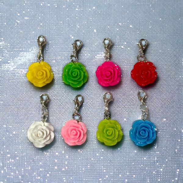 Rose Charm - Etsy